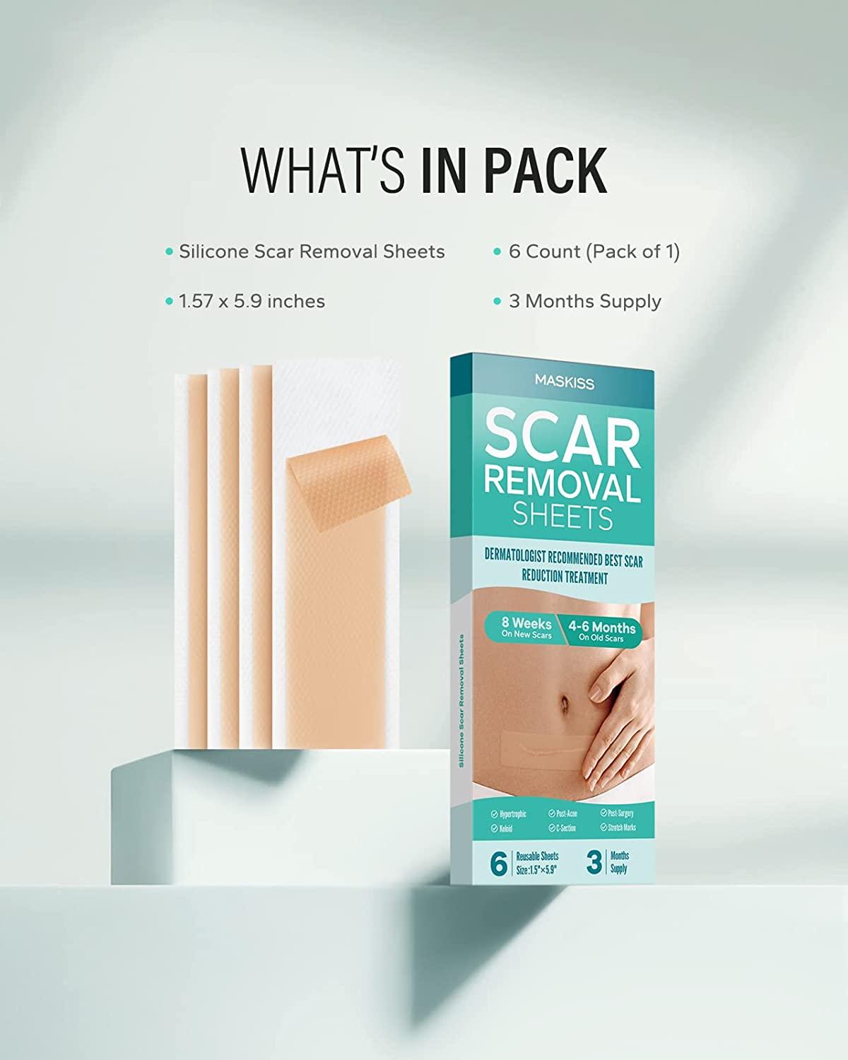 6-Pack Silicone Scar Sheets - Ideal Treatment for Surgical, Keloid ...