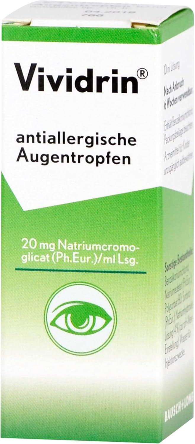 Buy VIVIDRIN Antiallergic Eye Drops 10 ml | Fast International Shipping ...