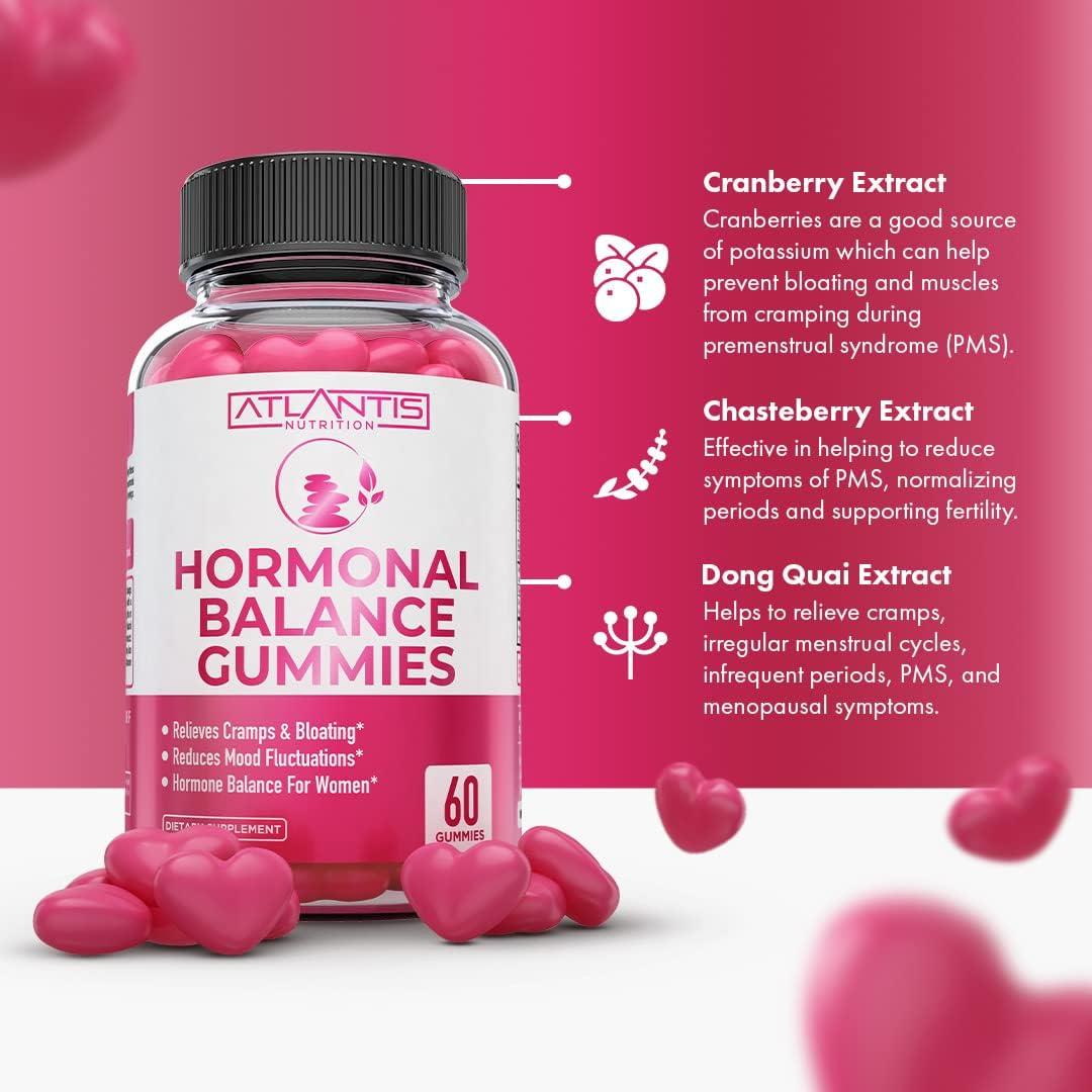 Hormonal Balance & PMS Support Gummies with Ashwagandha and Magnesium ...