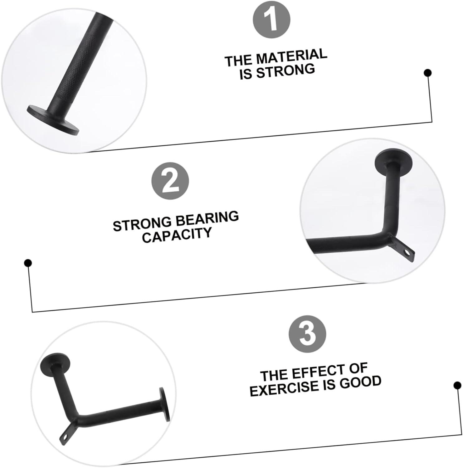 Pull Back Rod Back Muscles up Bar Black Handles Black Tension Rod ...