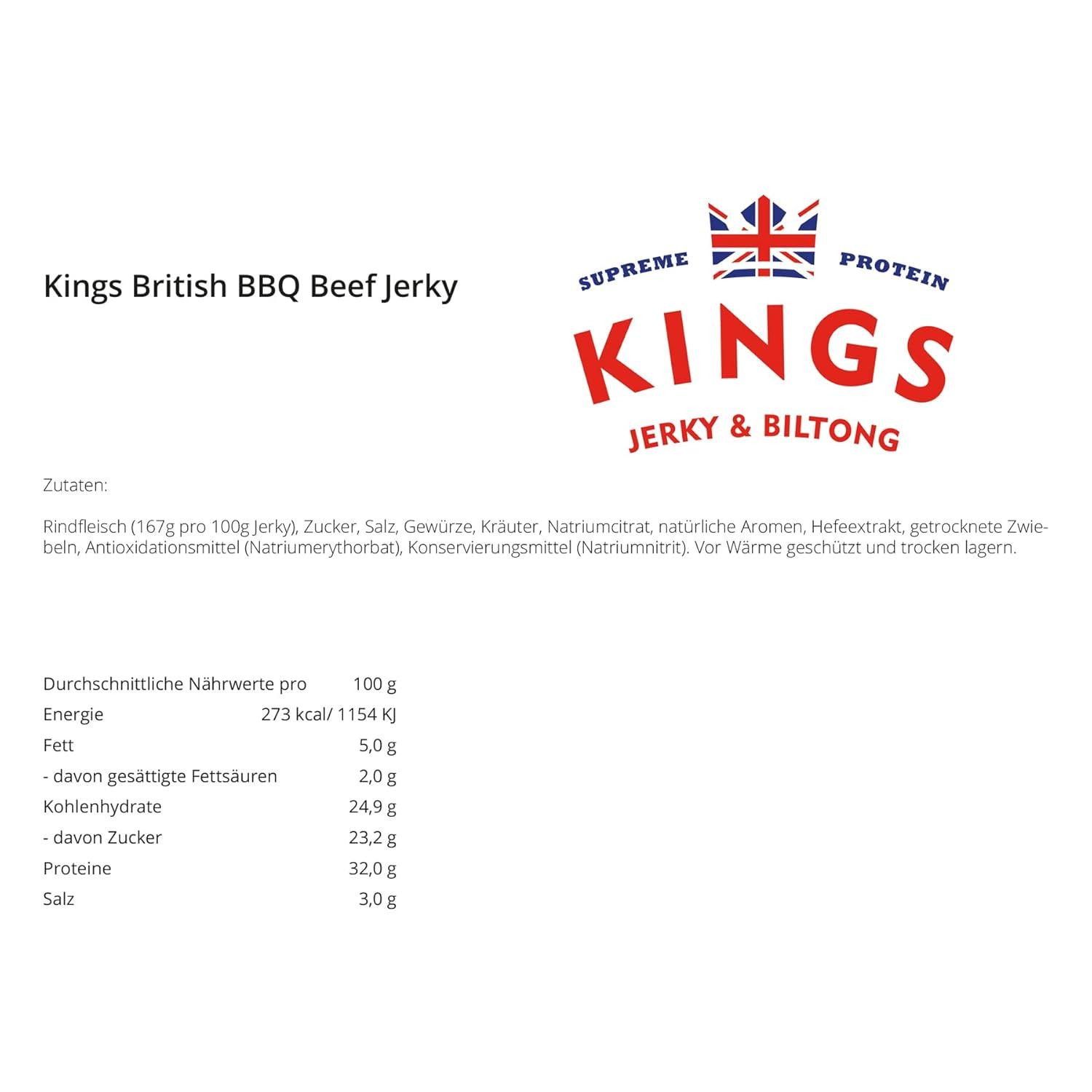 Kings Beef Jerky XXL Big Bag Mix Pack - Ribeye Biltong & BBQ Jerky ...