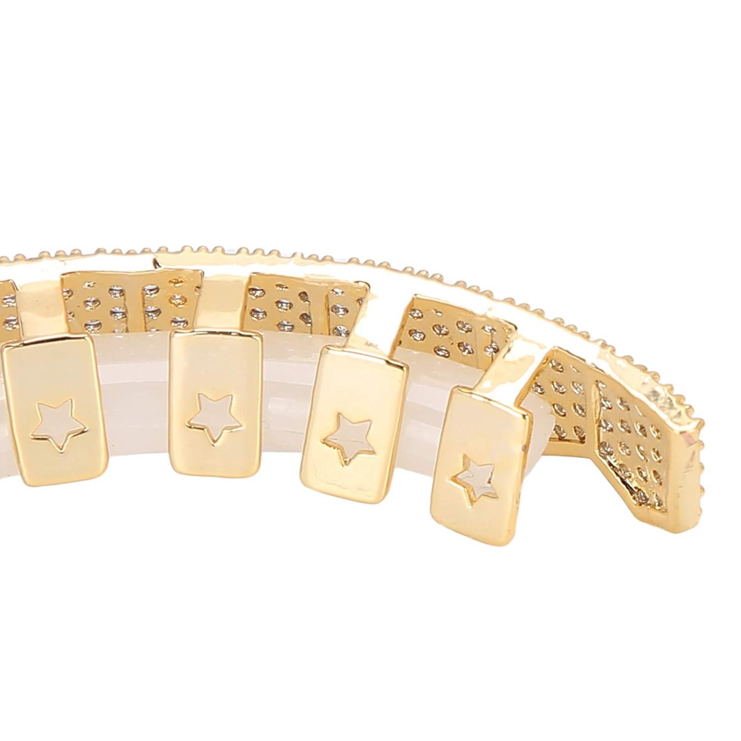 Bling Teeth Grillz Set - Iced Out Gold & Silver Teeth Grills for Women ...