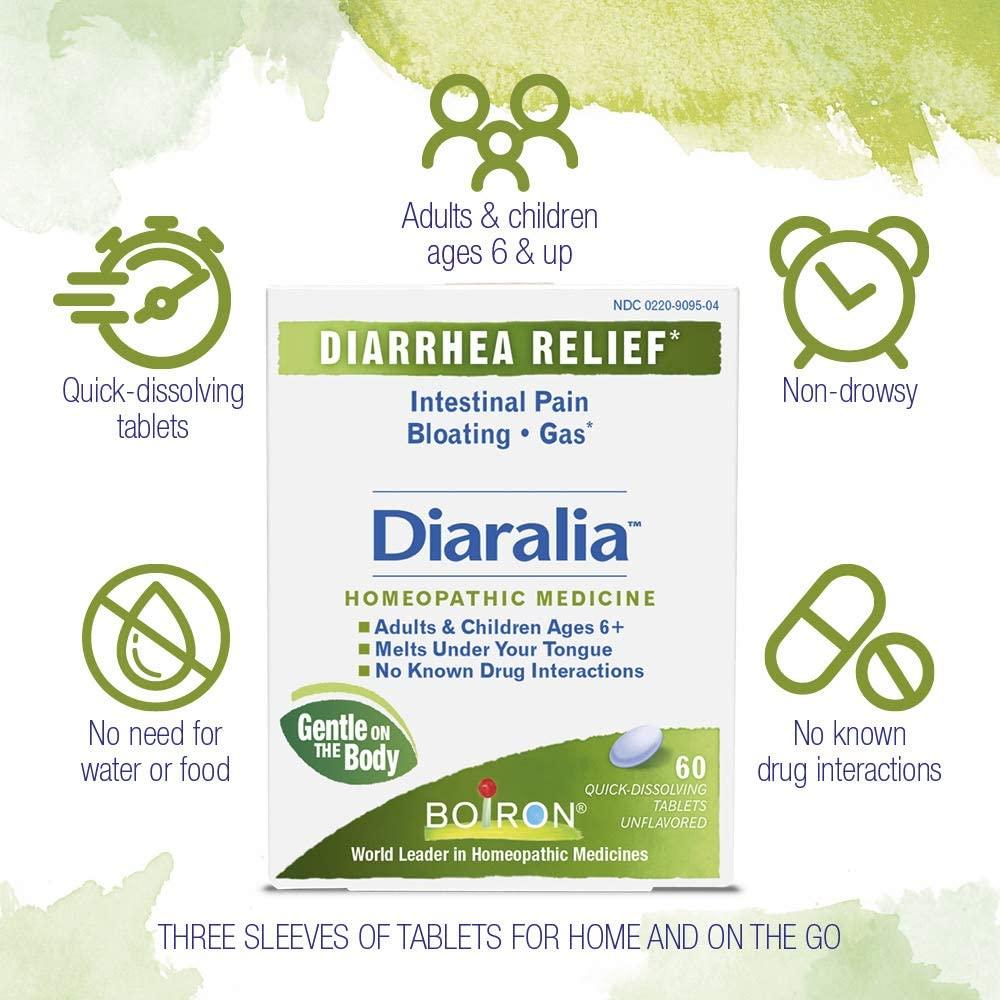 Boiron Diaralia Tablets for Diarrhea Relief â€“ 60 Count | Gas ...
