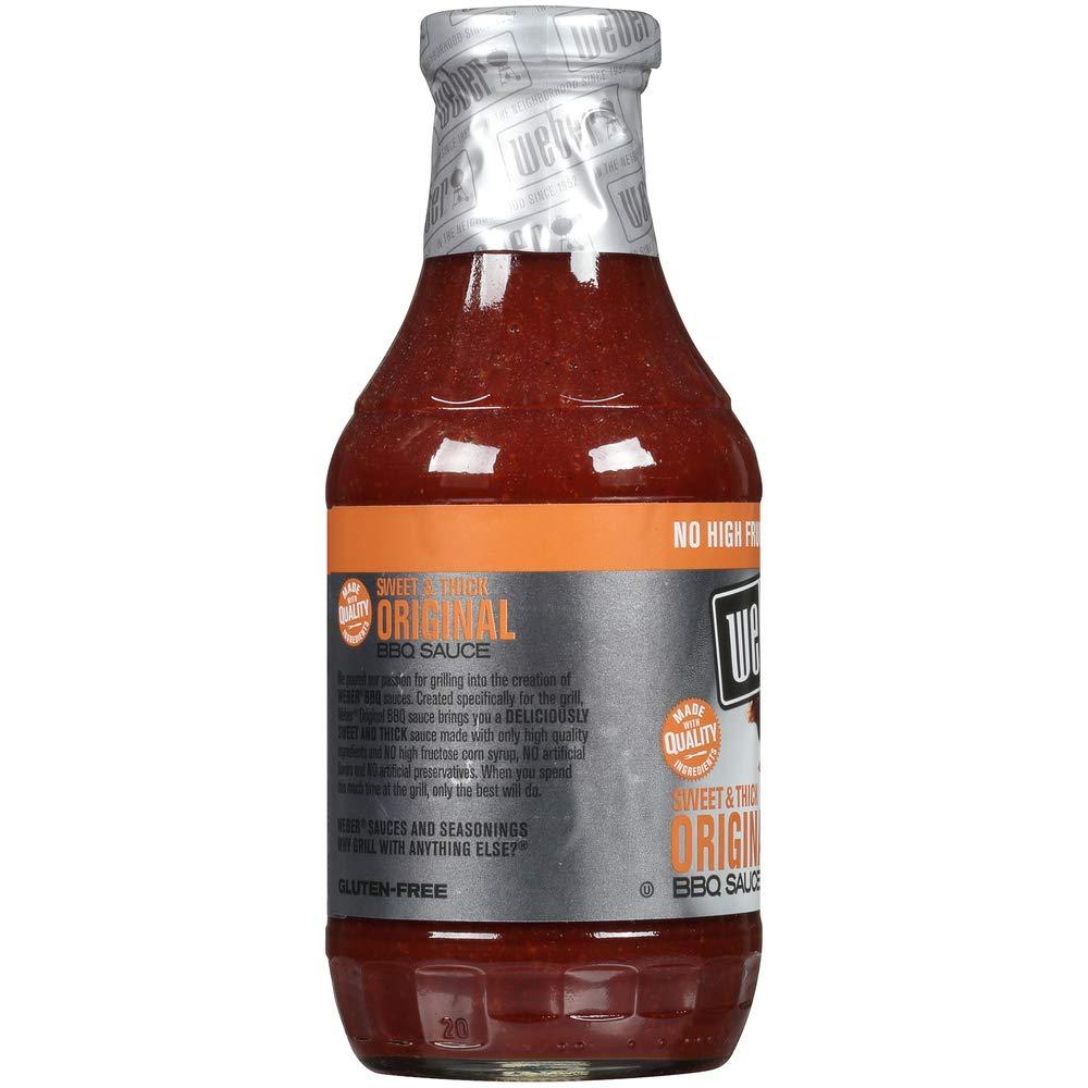 Weber Sweet & Thick BBQ Sauce Original 18oz Bottle - Pack of 6 | Buy ...