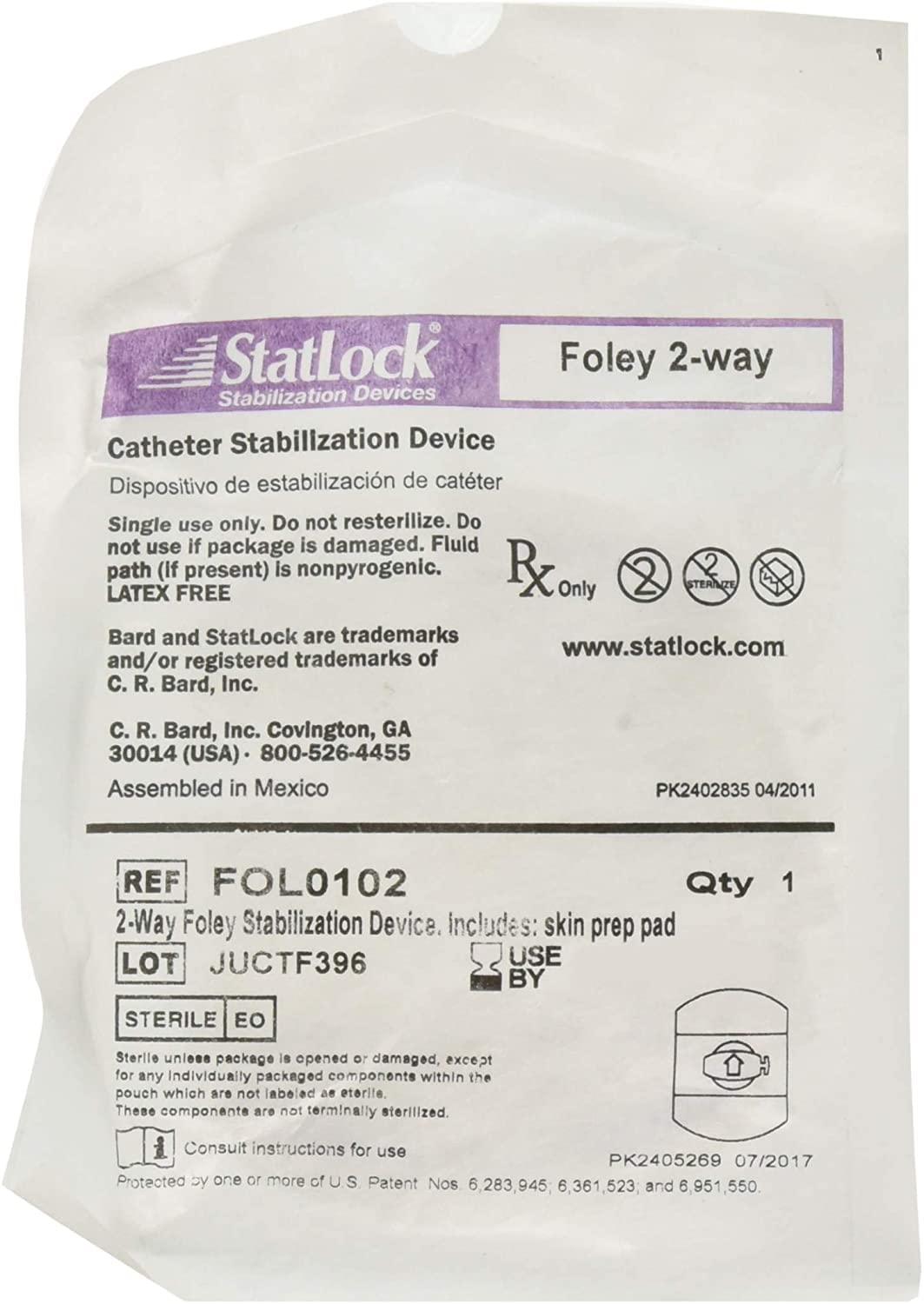 CR Bard StatLock Foley Stabilization Device VNTFOL0102H - 1lb (Single Pack)