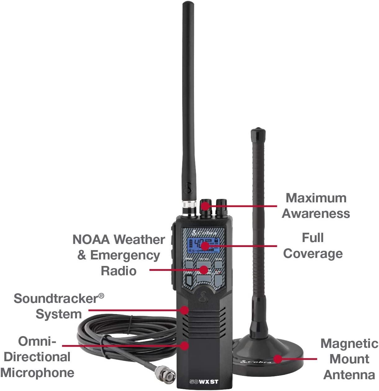 Cobra HHRT50 Road Trip CB Radio - 2-Way Handheld Emergency Radio with ...