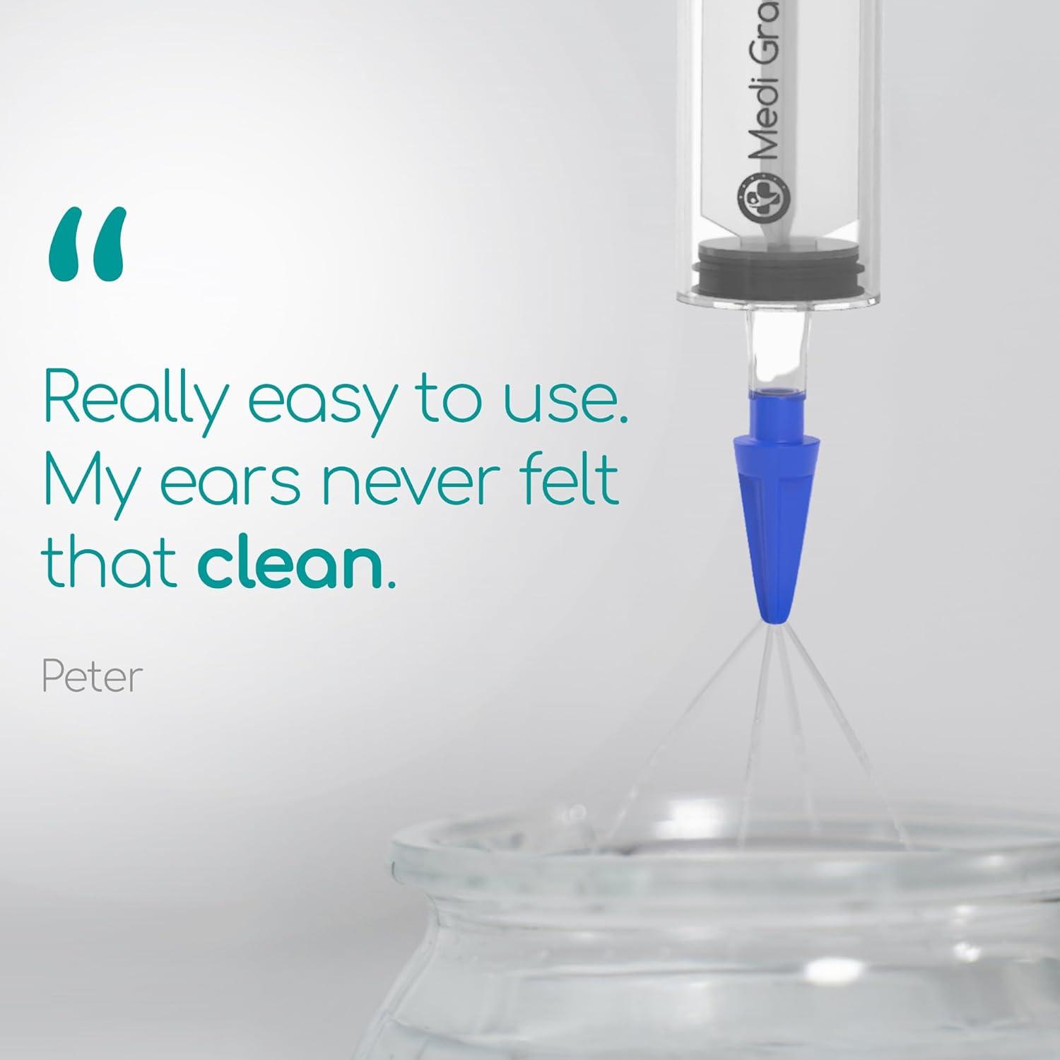 Medi Grade 60ml Ear Syringe Kit with 3 Tips - Ear Wax Removal ...