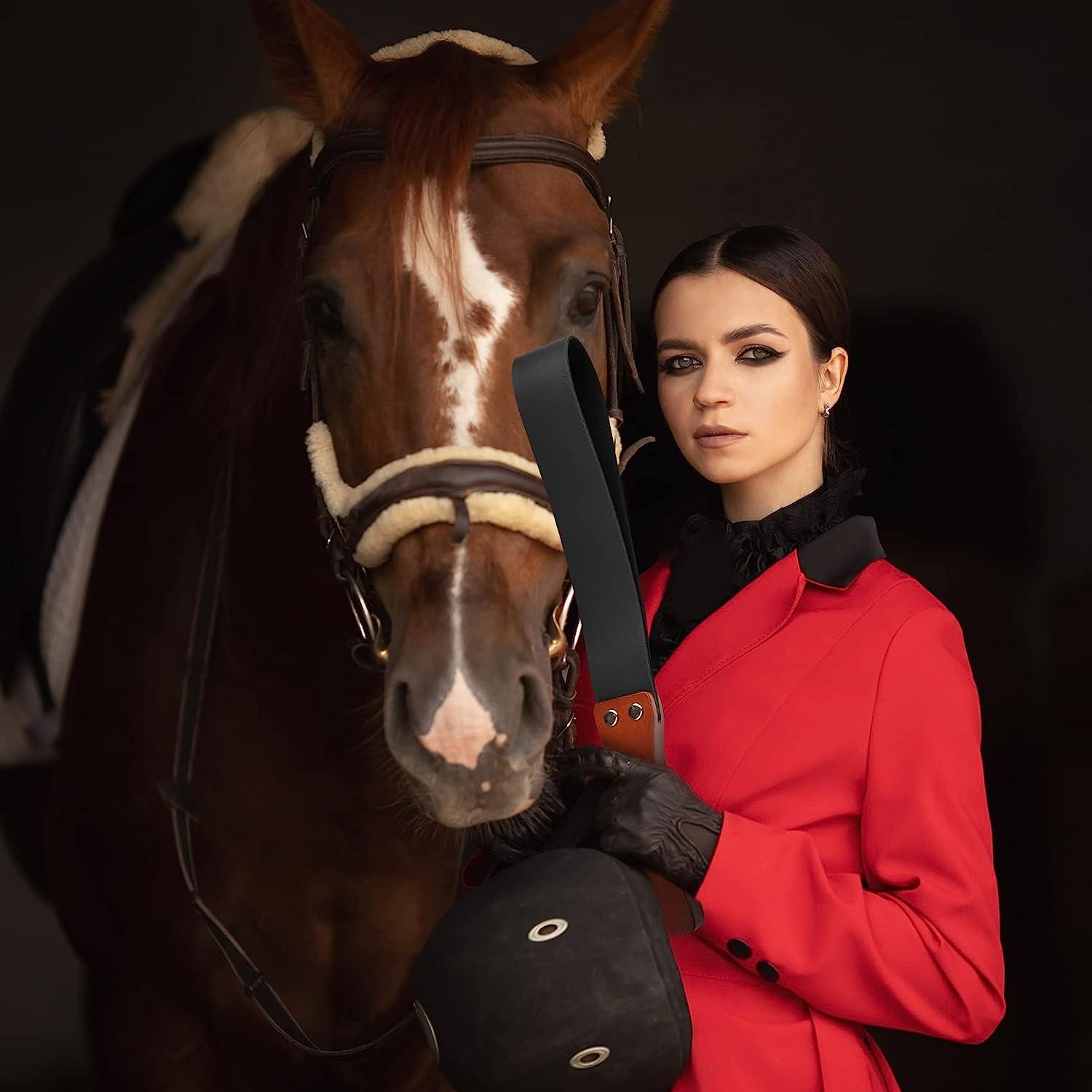 BARPOT Leather Paddle with Anti-Slip Wooden Handle, Riding Crop for ...