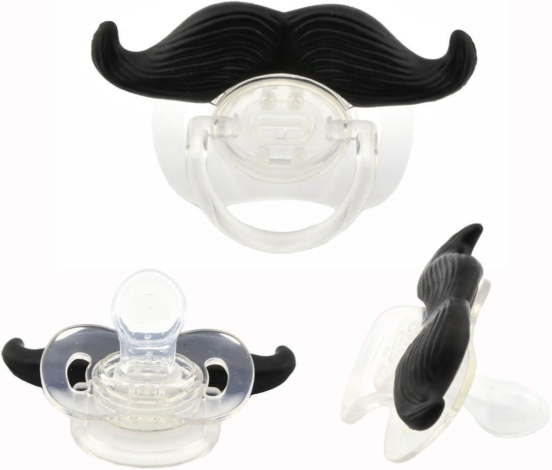 Binnan Baby Pacifier | Funny Mustache Pacifier for Babies & Toddlers ...