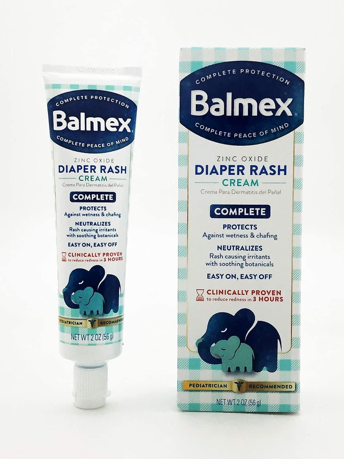 BALMEX Complete Protection Diaper Rash Cream 2 Oz (2 Pack) - Advanced ...