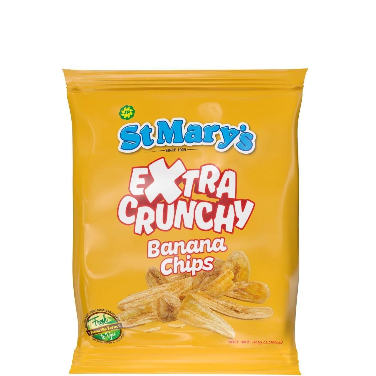 St Marys Banana Chips Extra Crunchy 30g Box of 100-Fd | Buy Now with ...