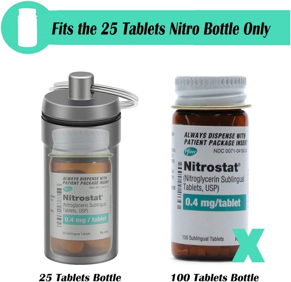 3 Pack Waterproof Aluminum Pill Fob Container | Nitro Bottle Holder ...