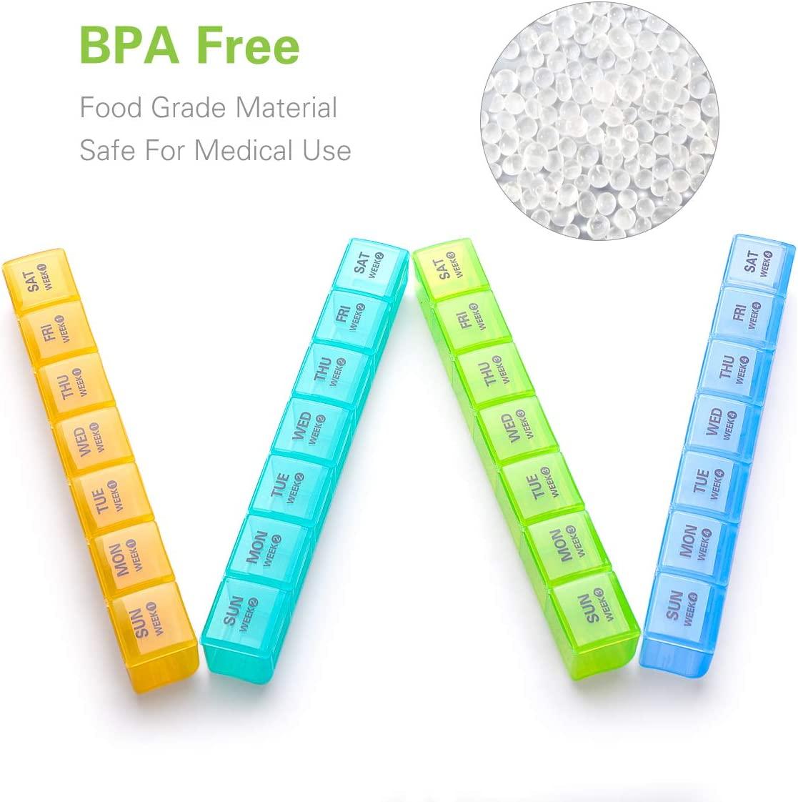 BUG HULL Monthly Pill Organizer - Moisture-Proof 4 Week Large Pill Box ...