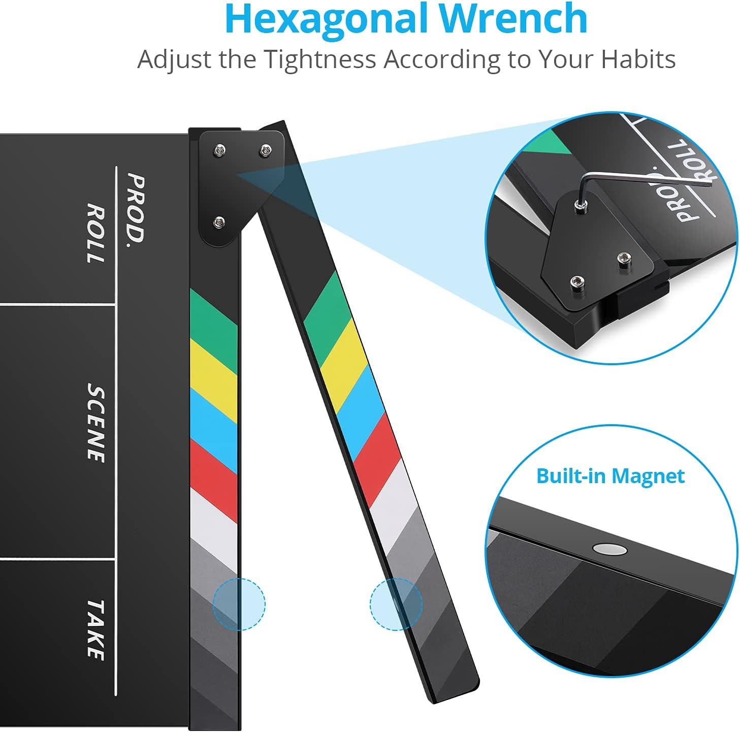 Temery Acrylic Film Clapper Board - 12x10in Movie Theater Decor with ...