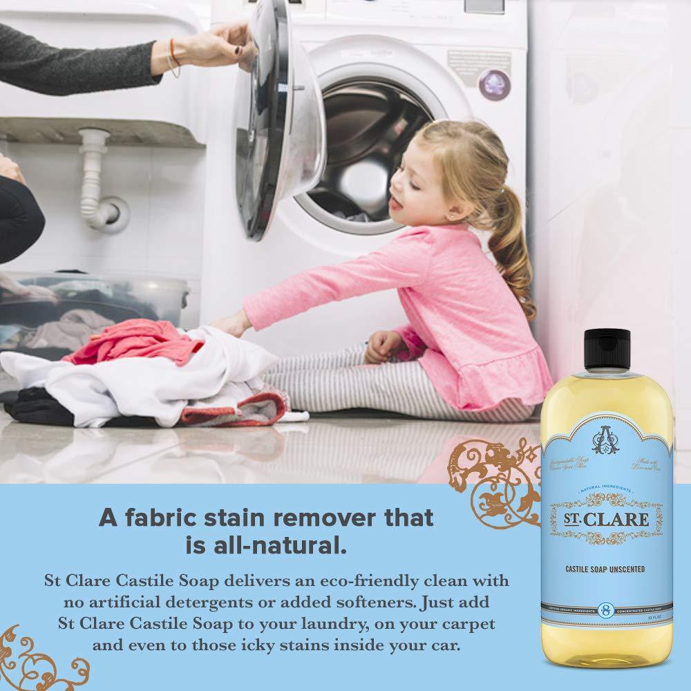 St. Clare Unscented Castile Soap 32 oz - Natural & Gentle Soap | Buy ...