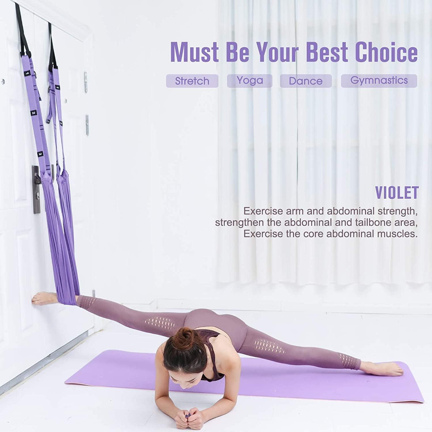 Kvittra Upgraded Yoga Strap for Stretching - Home Gym Pilates Equipment ...