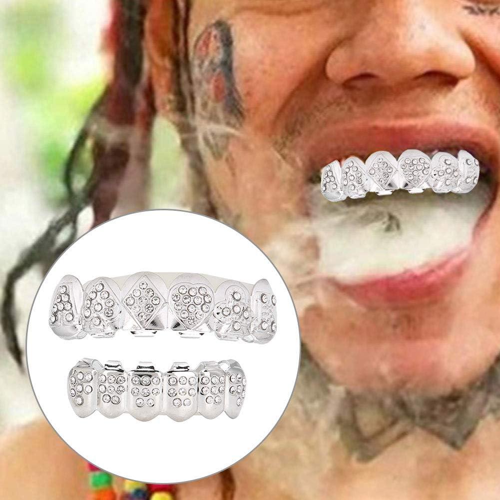 Shop Grills Smile Hip Hop Teeth Dentures - Silver Grillz Set for ...