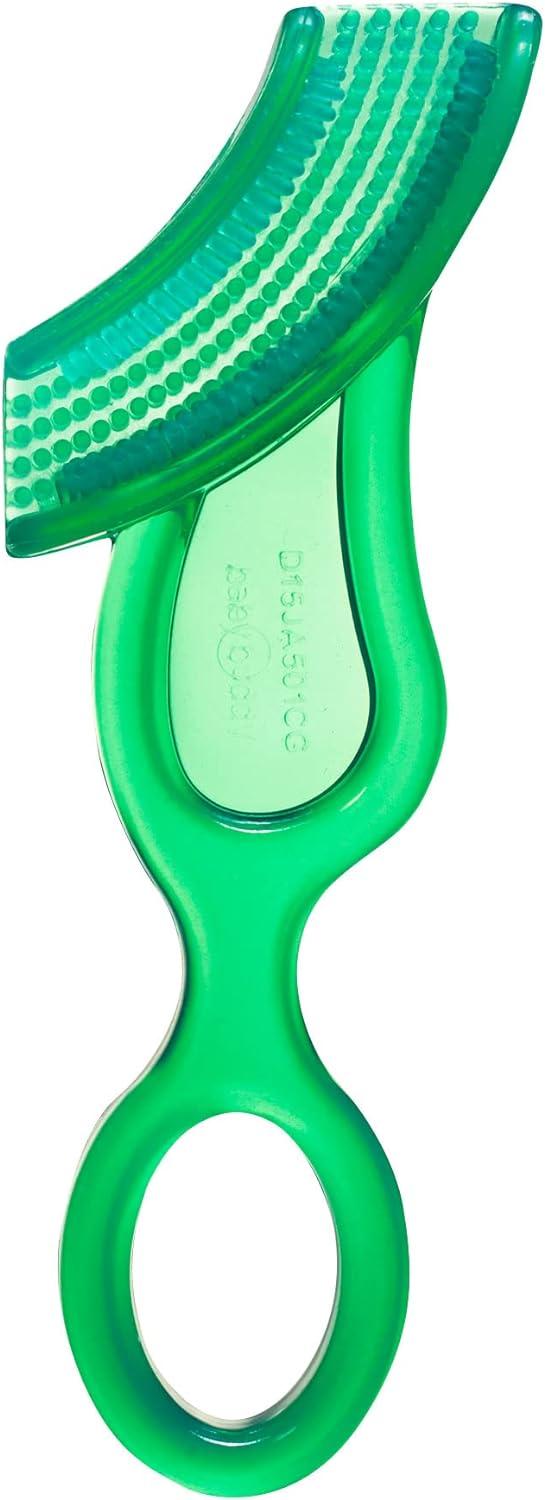 Baby Buddy Green Silicone First Toothbrush - Soft Bristles for Gentle ...