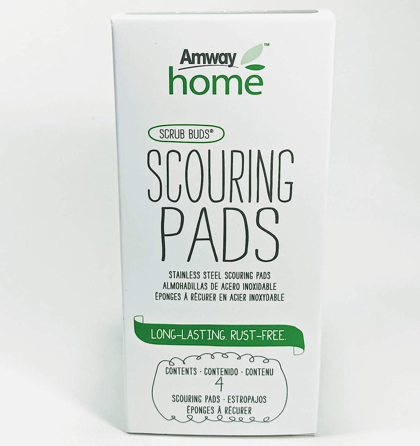 Amway Stainless Steel Scouring Pads - 4 Pack | Scrub Buds for Tough ...