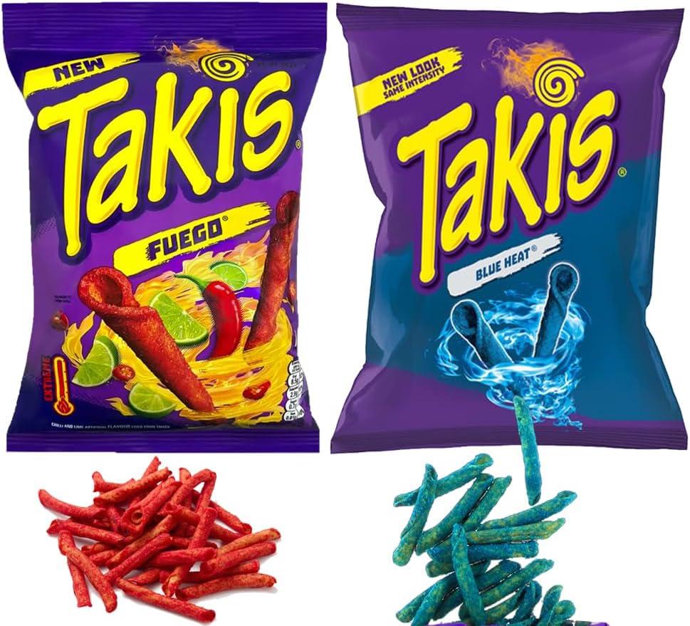 2 x Mixed Takis Fuego Corn Chips & Blue Heat Tortilla Chips Bags | Buy ...