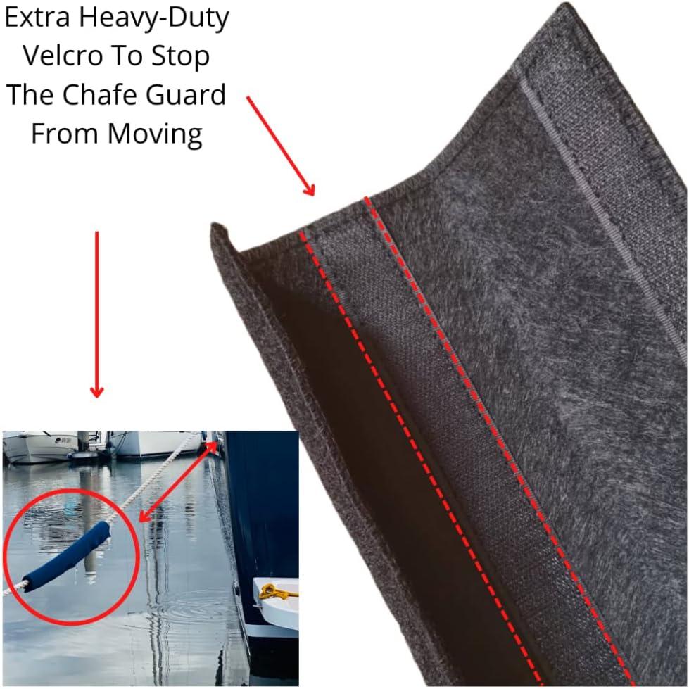 NORTHGEAR Dock Line Chafe Guards 24 (2 Pack) - UV Resistant, Eliminates ...