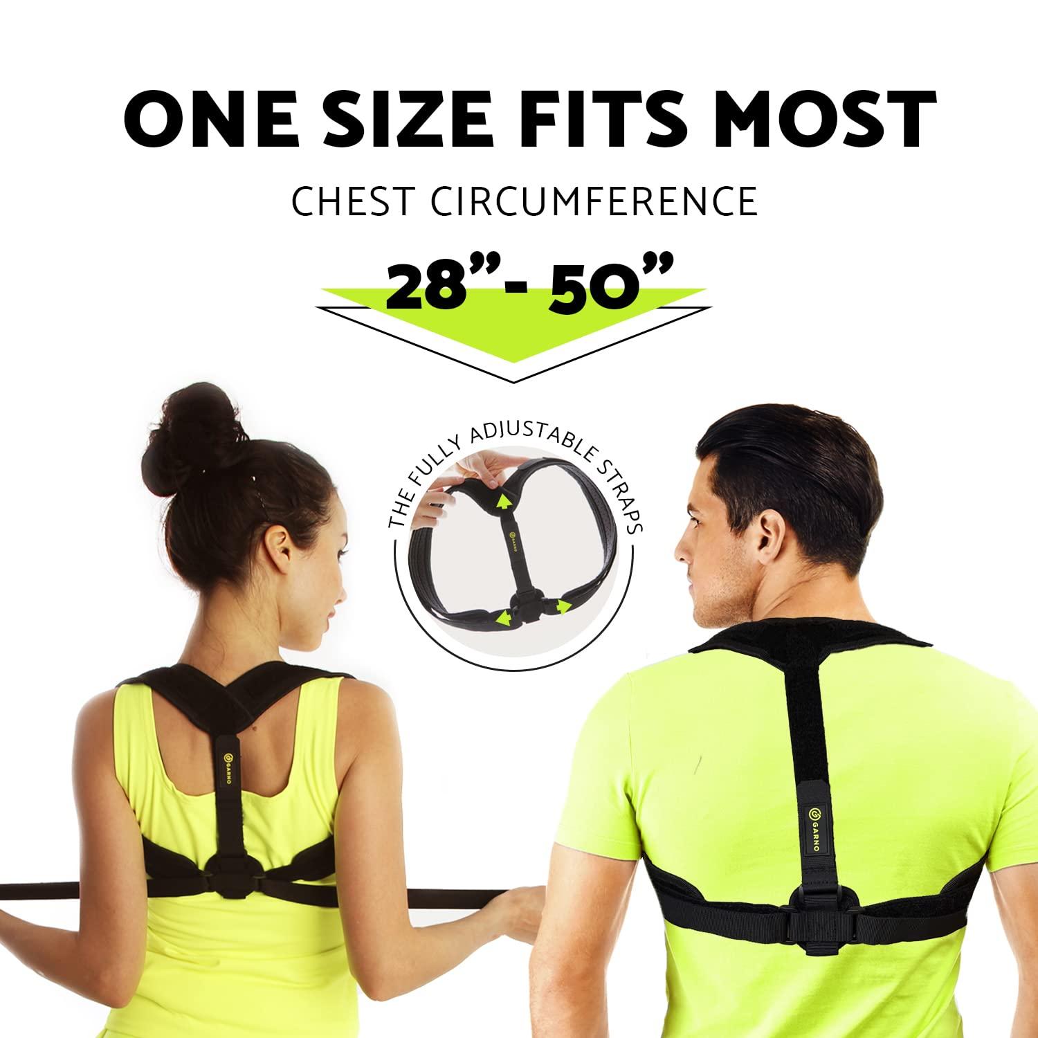 GARNO Posture Corrector: Adjustable Back Brace for Men & Women ...