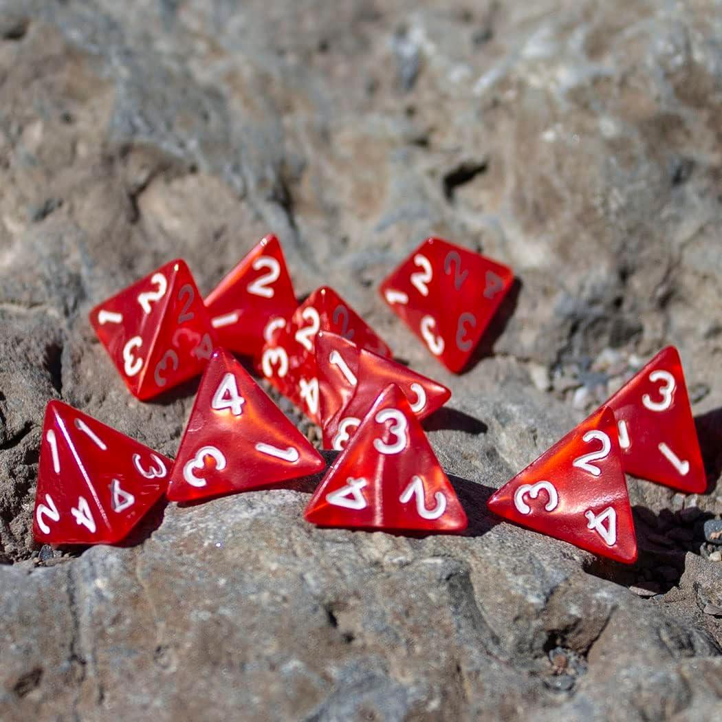 Paladin Roleplaying Red D4 Dice - 10D4 Healing Potion Set | Buy Now ...