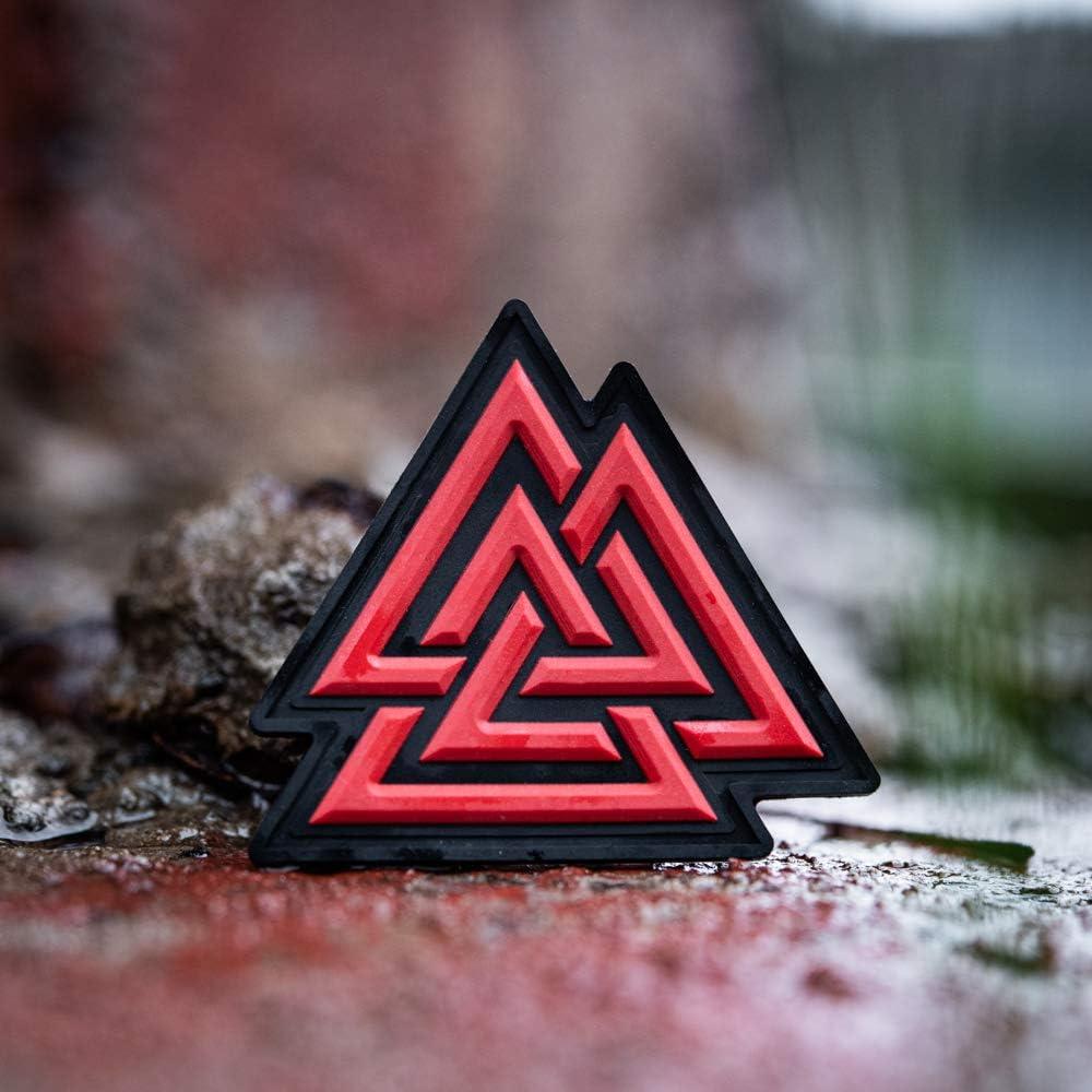 M-Tac Valknut Viking Norse Rune Morale Patch - Red PVC Military ...
