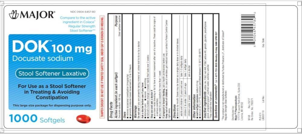 DOK Stool Softener 100mg - 1000 Softgels | Fast-Acting Relief for ...
