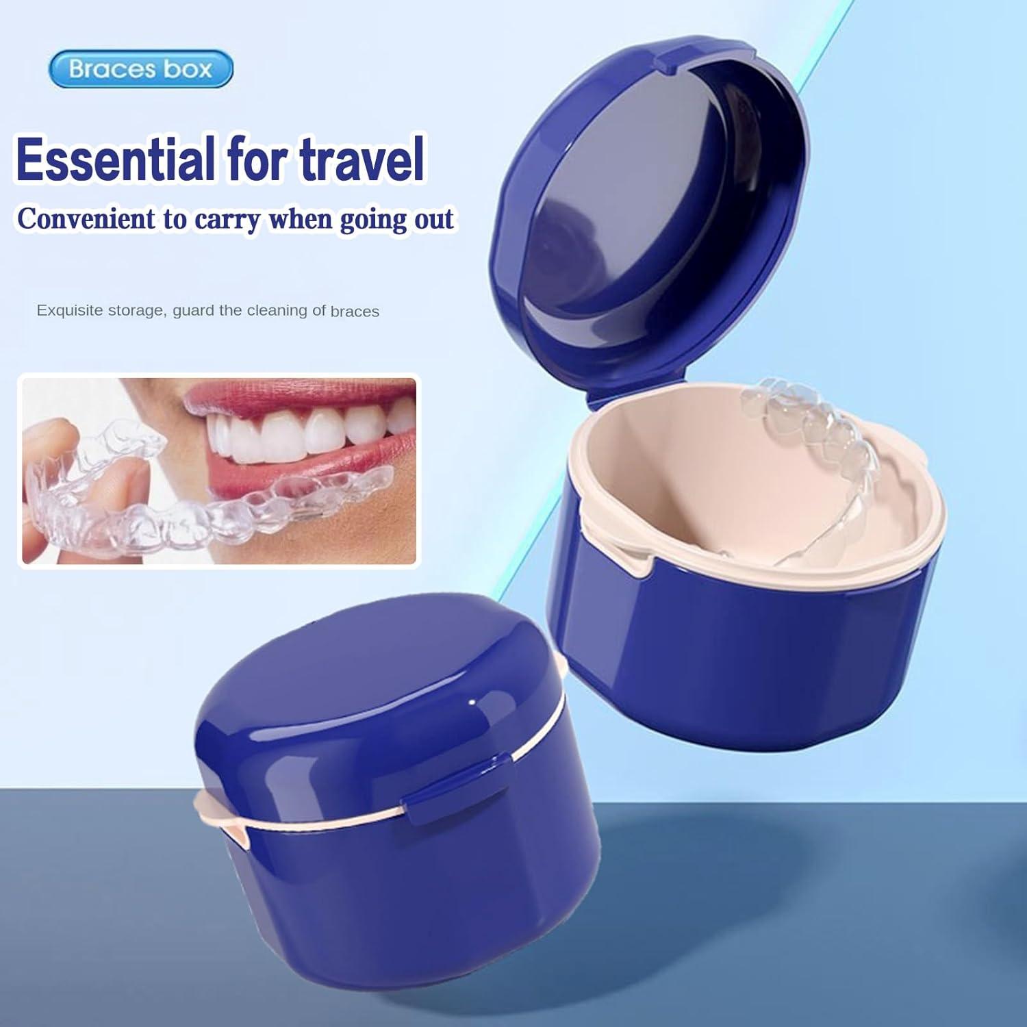 Buy Blue Denture Container & Braces Box | Tooth Rescue Box | Retainer ...