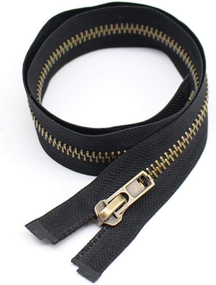YaHoGa 8 25 Inch Antique Brass Separating Jacket Zipper - Heavy Duty Metal Zipper for Jackets ...
