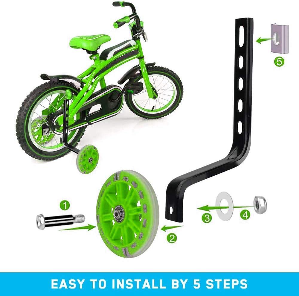 Universal Bicycle Support Wheels for Children & Adults - Green ...
