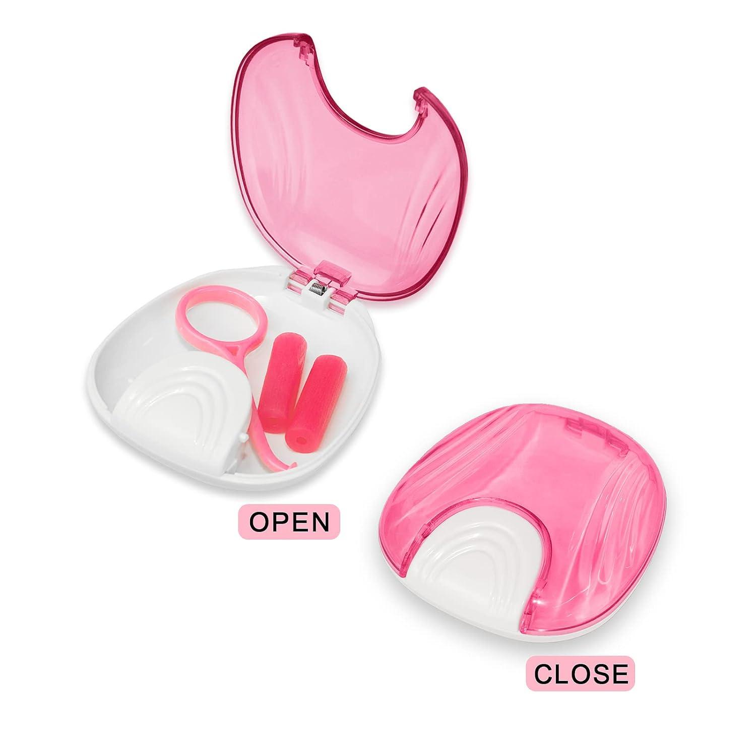 AliensRus Pink Retainer Case with Tools - Orthodontic Aligner Box with ...