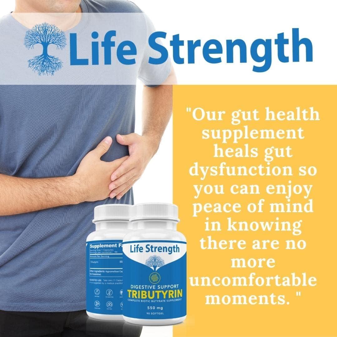 Life Strength Tributyrin Butyrate Supplement | Digestive & Immune ...