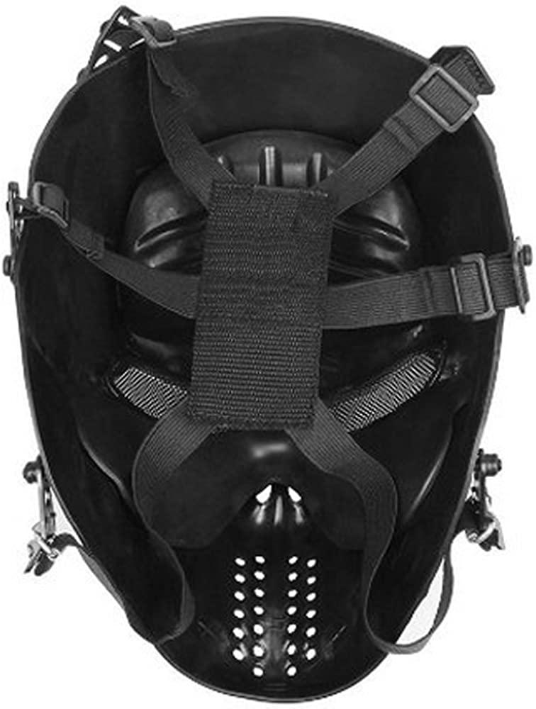 Scary Halloween Skull Airsoft Mask with Metal Mesh Eye Protection ...