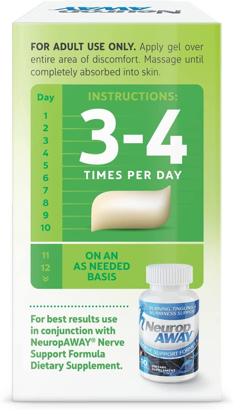 NeuropAWAY Nerve Support Gel 3oz - Fast-Acting Pain Relief for Nerves ...