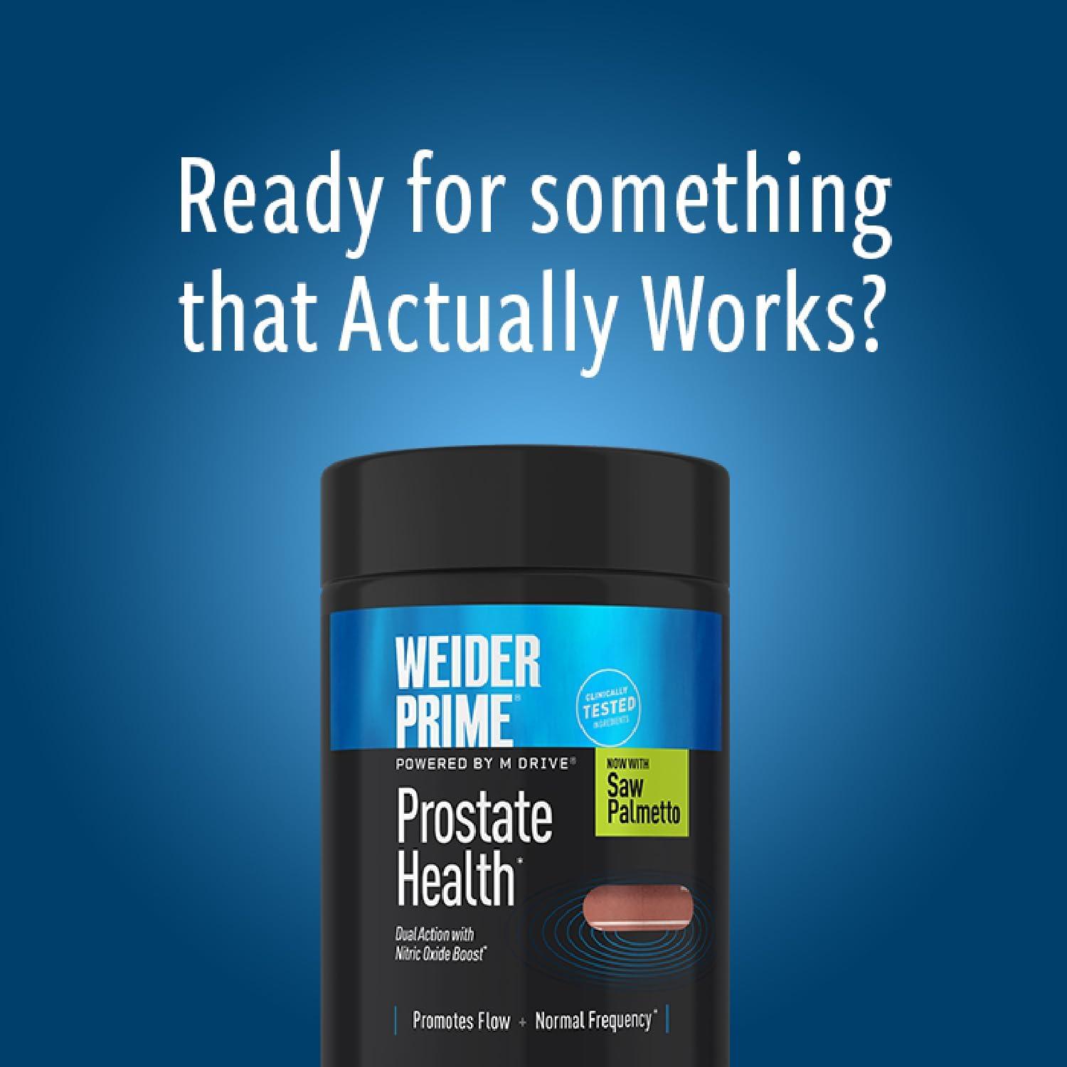 Weider Prime Prostate Health for Men - Dual Action with N.O. Boost - 60 ...