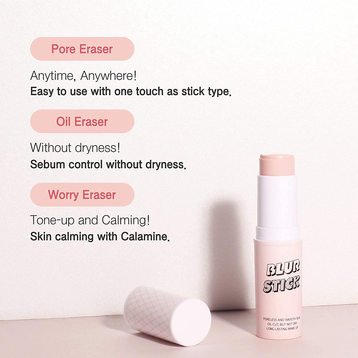 Korean Makeup Blur Stick Face Primer for Pores & Energized Eye Makeup ...