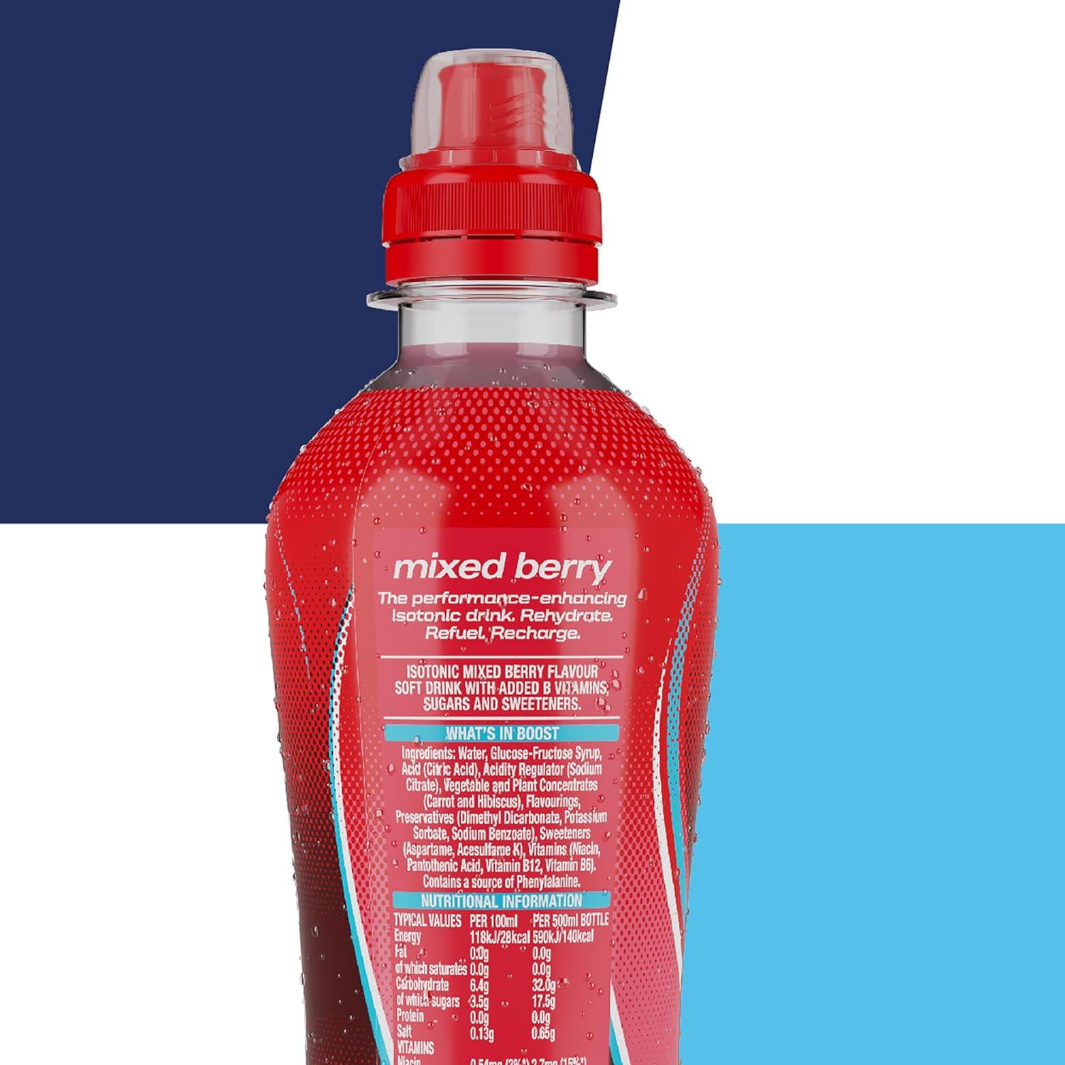 Boost Sport Drink Mixed Berry Flavour 500ml x 12 pack Bottles with ...