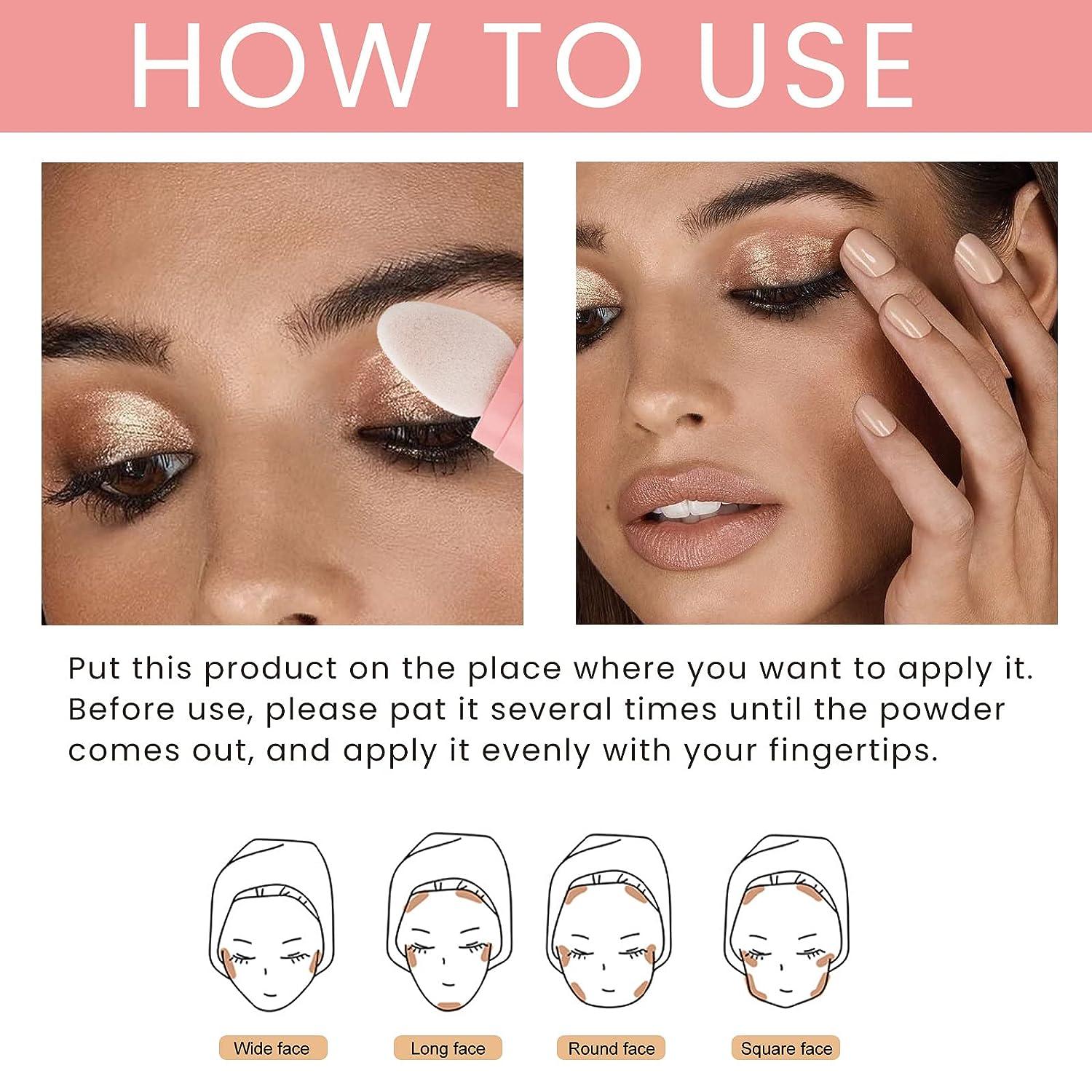 Fairy Highlight Patting Powder Stick Trio - Body Highlighter for Hair ...