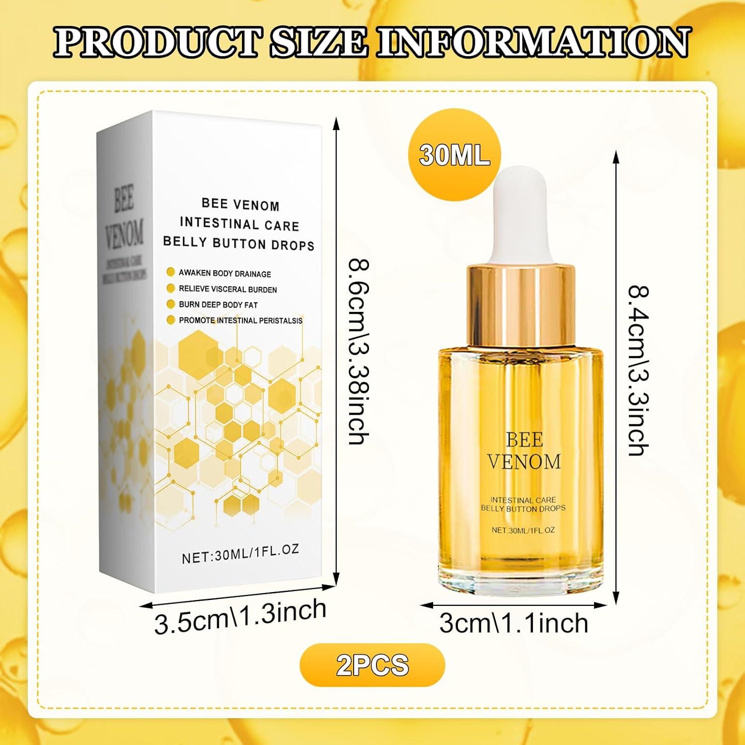KERANEET Bee Venom Belly Button Drops 2 Pieces Bee Venom Drops Bee ...