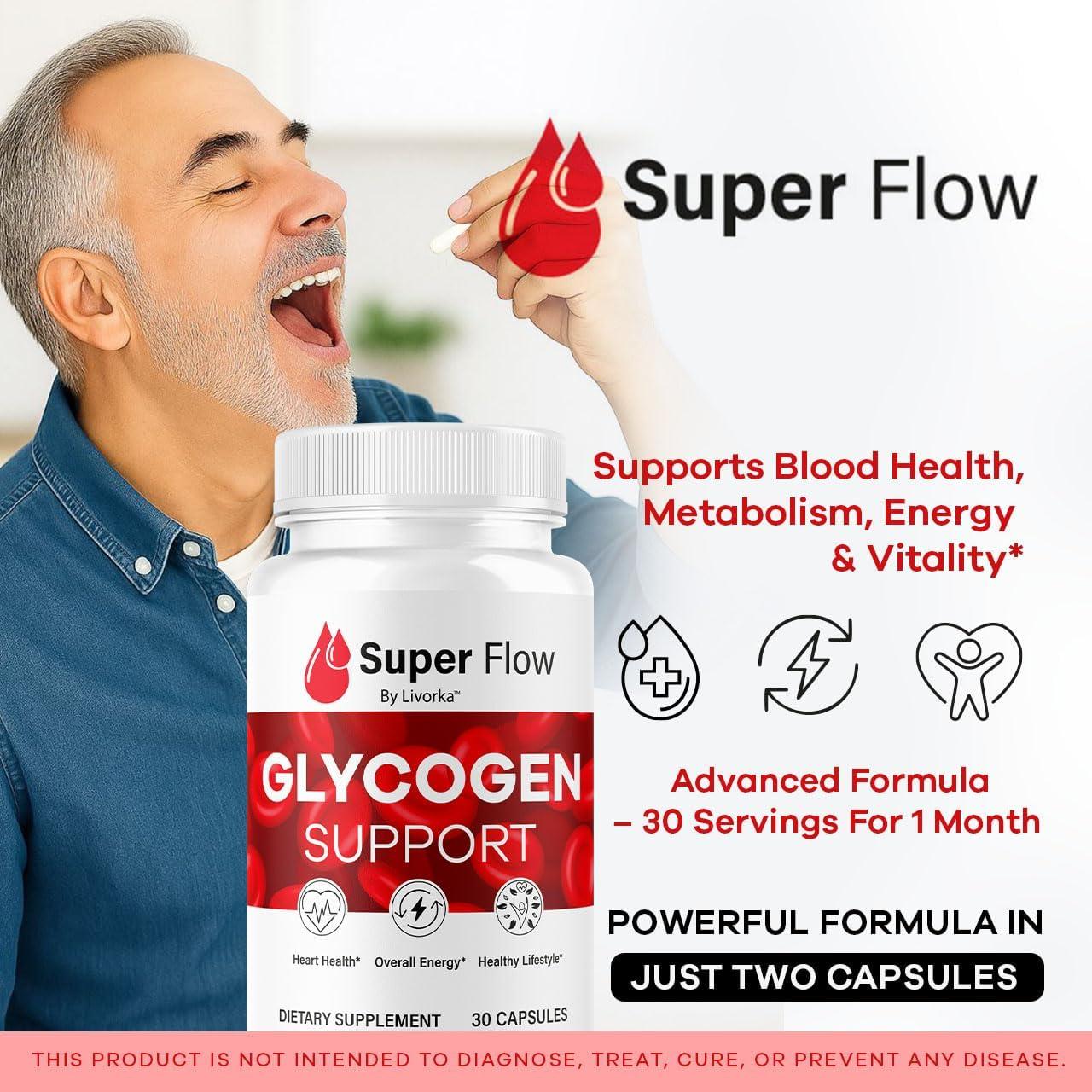 (2 Pack) Super Flow Glycogen - SuperFlow Glycogen Support Capsules ...