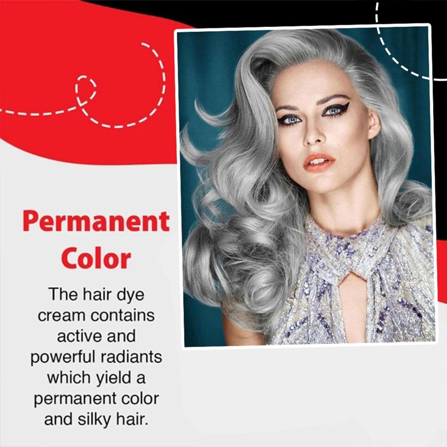 Silver Grey Natural Hair Colour Cream Grey Hair Colour Cream Temporary ...