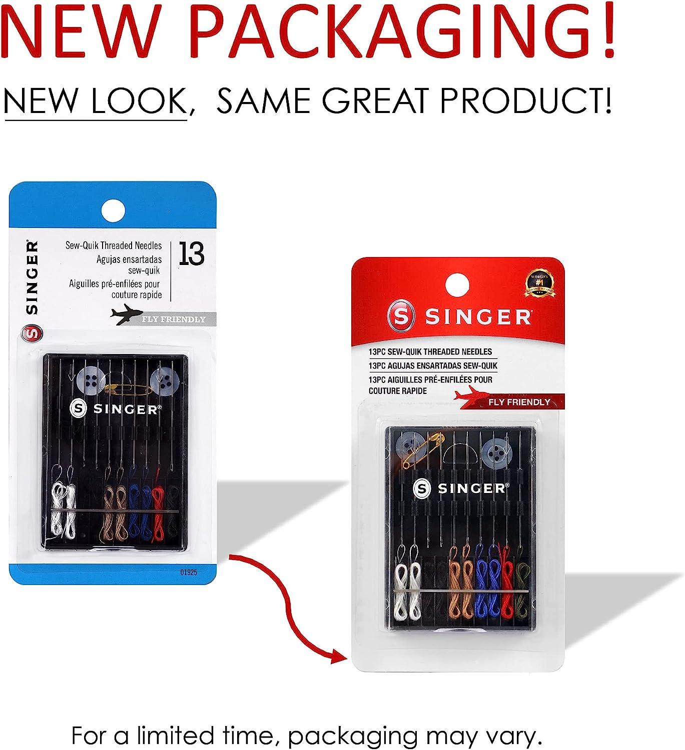 Singer Sew-Quik Threaded Hand Needle Kit - Convenient All-in-One Sewing ...