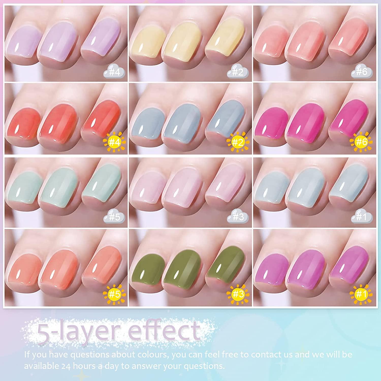 Pastel Colors Nail Polish