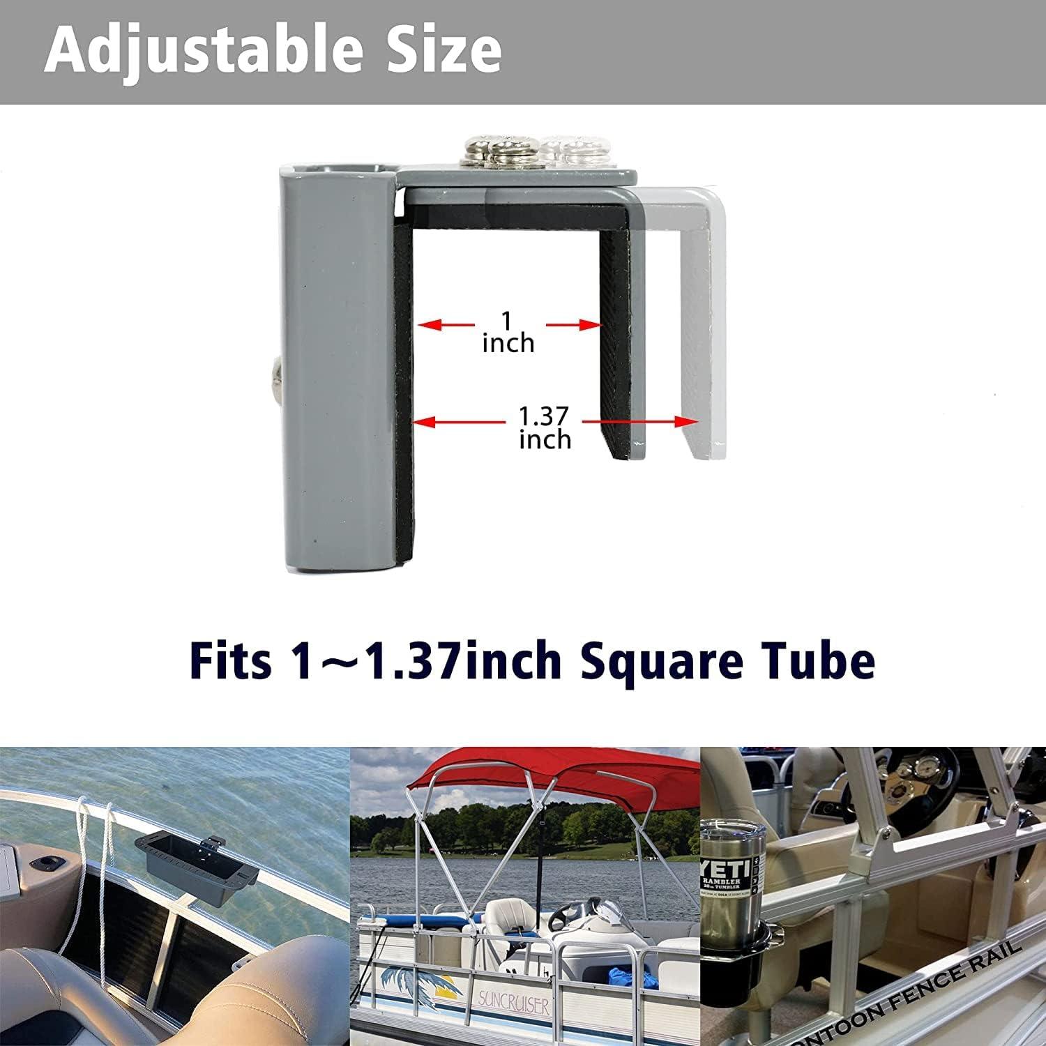 NKEOSN Pontoon Fender Clips - Adjustable Stainless Steel Boat Bumper ...