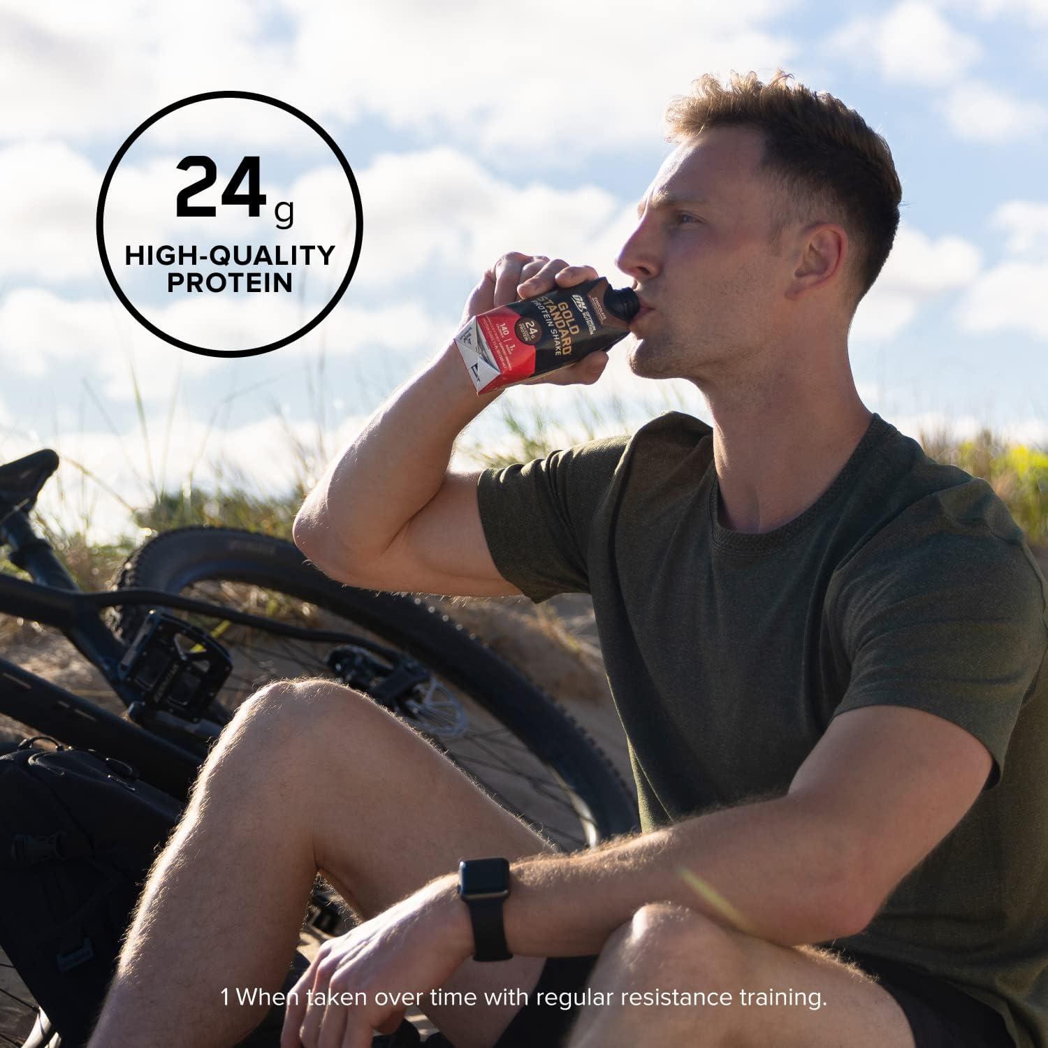 Optimum Nutrition Gold Standard Protein Shake 24g Protein Ready to ...