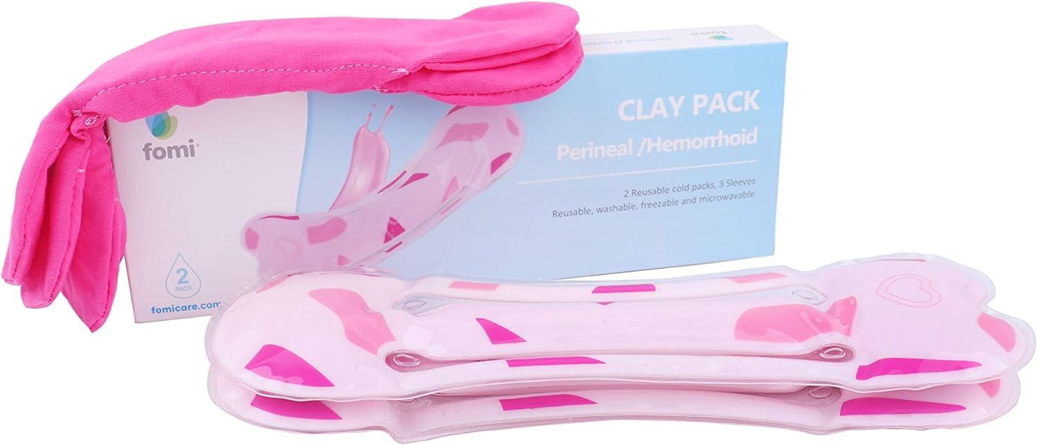FOMI Hemorrhoid & Perineal Clay Ice Packs | 2 Reusable Packs 3 Washable ...