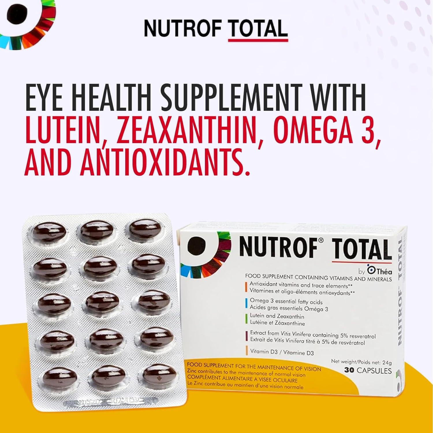 Nutrof Total Capsules Eye Health Supplement with Lutein Zeaxanthin ...