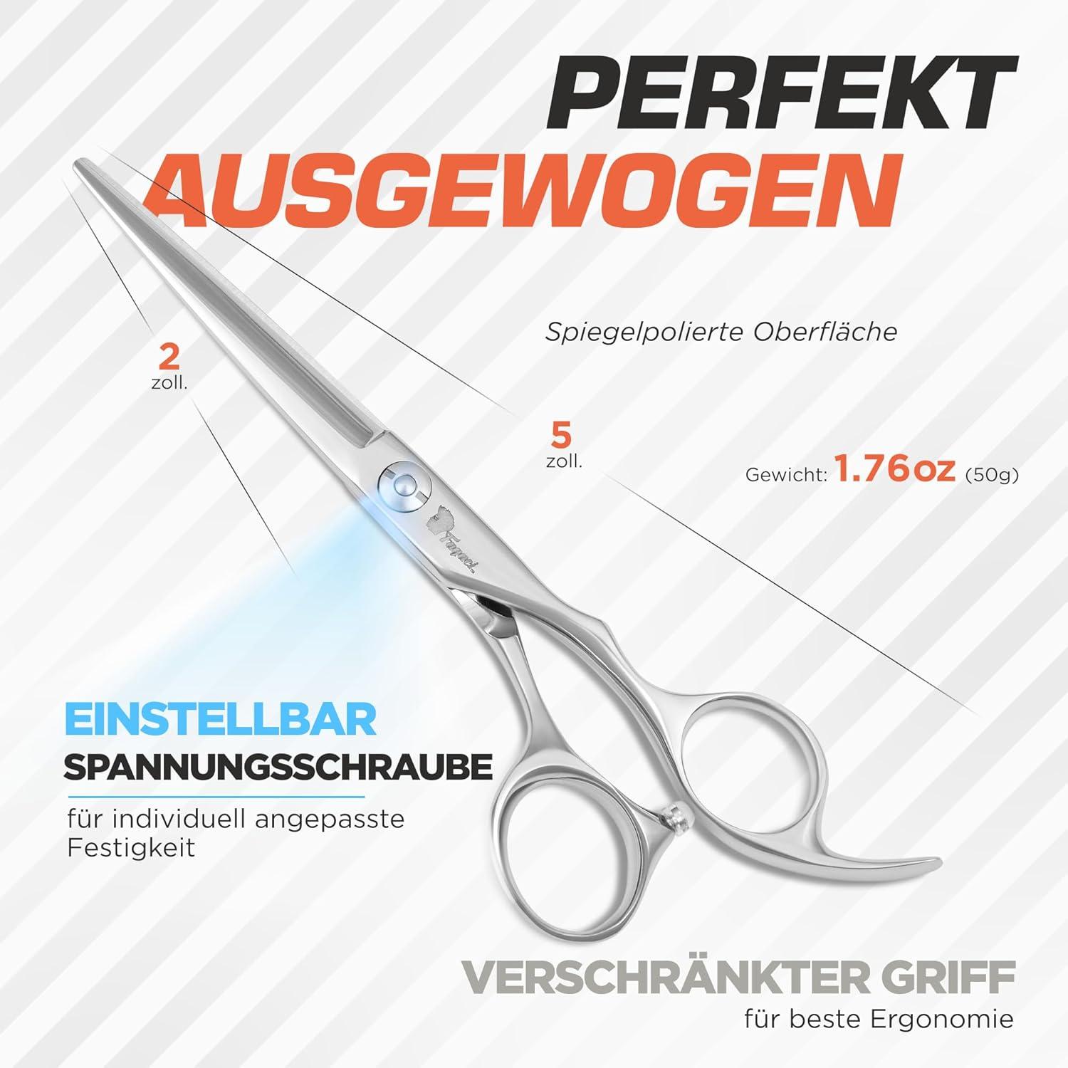 Fagaci 5-Inch Professional Hair Cutting Scissors - Sharp 440C Steel ...